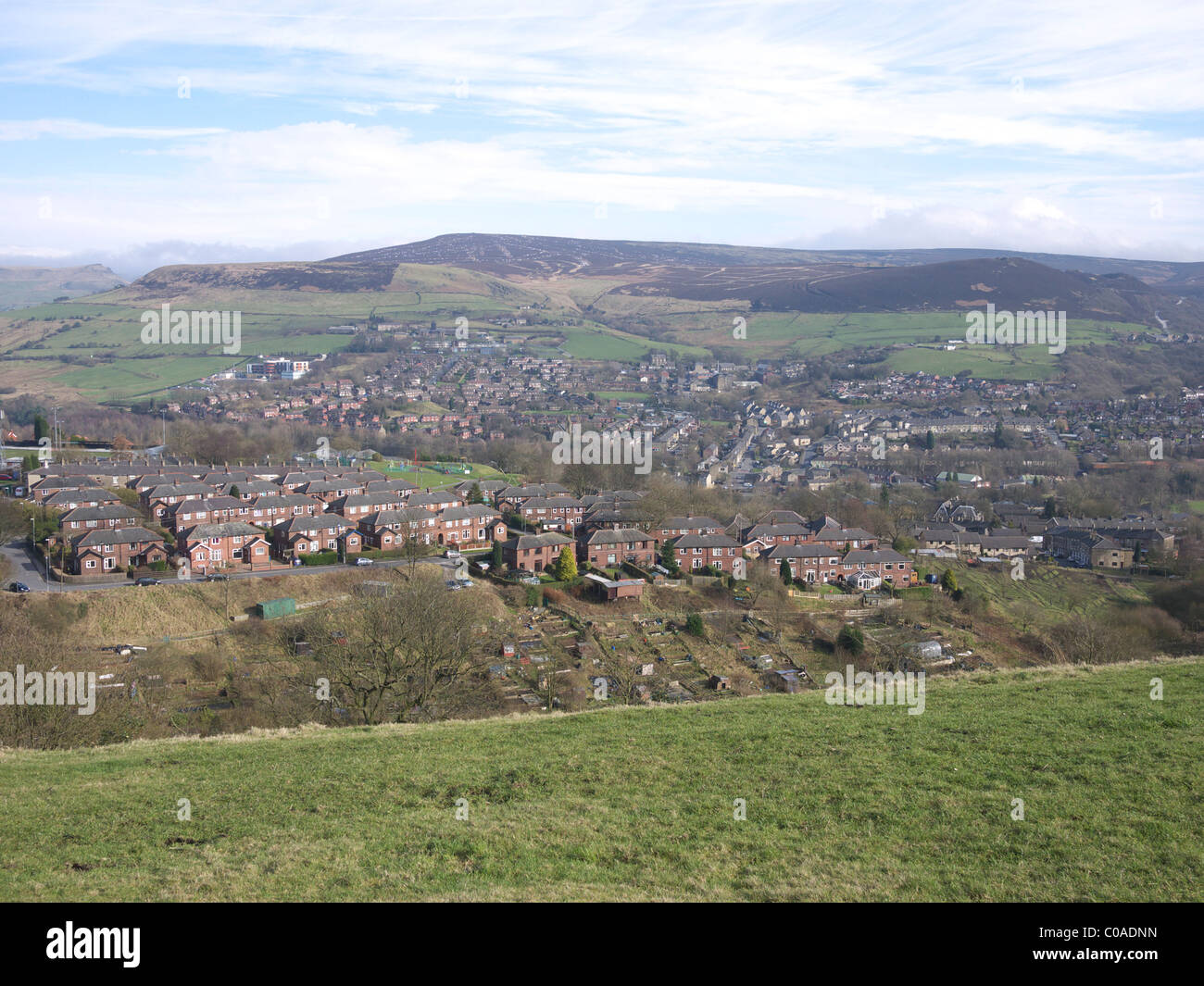 Top Mossley and surrounding area, Tameside, Lancashire, England, UK ...