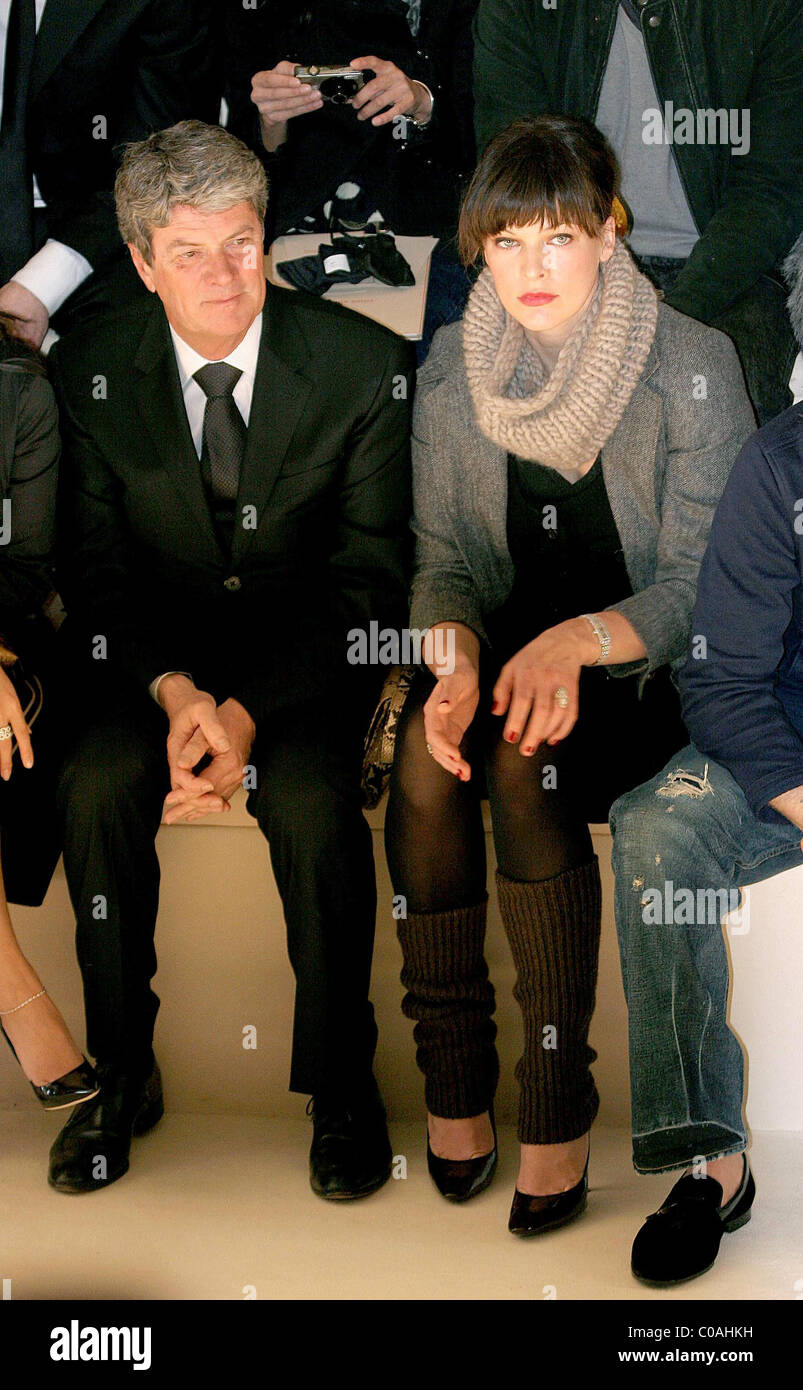 Milla Jovovich and Yves Carcelle Paris Fashion Week Autumn/Winter 2008 ...