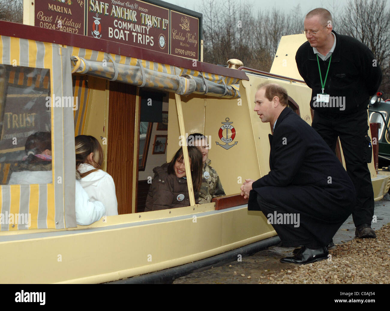 Prince Edward visits the Mirfield Marina charity project Mirfield, West ...