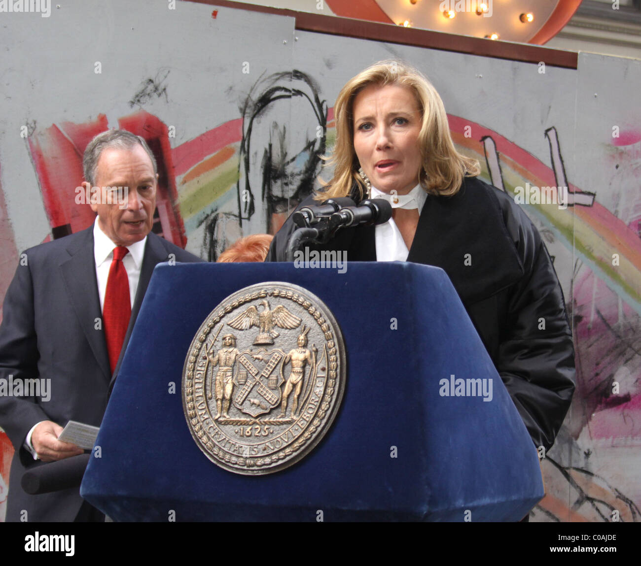Mayor Michael Bloomberg and Emma Thompson attends the 'Journey ...
