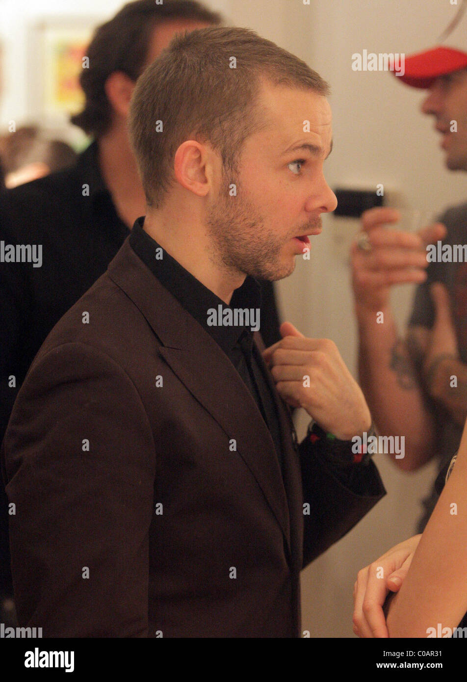 Dominic Monaghan attending a private party at the Hamilton-Selway Fine ...