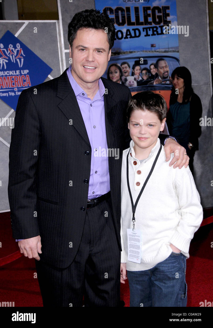 Donny Osmond and son Joshua Premiere of 'College Road Trip' held at El ...