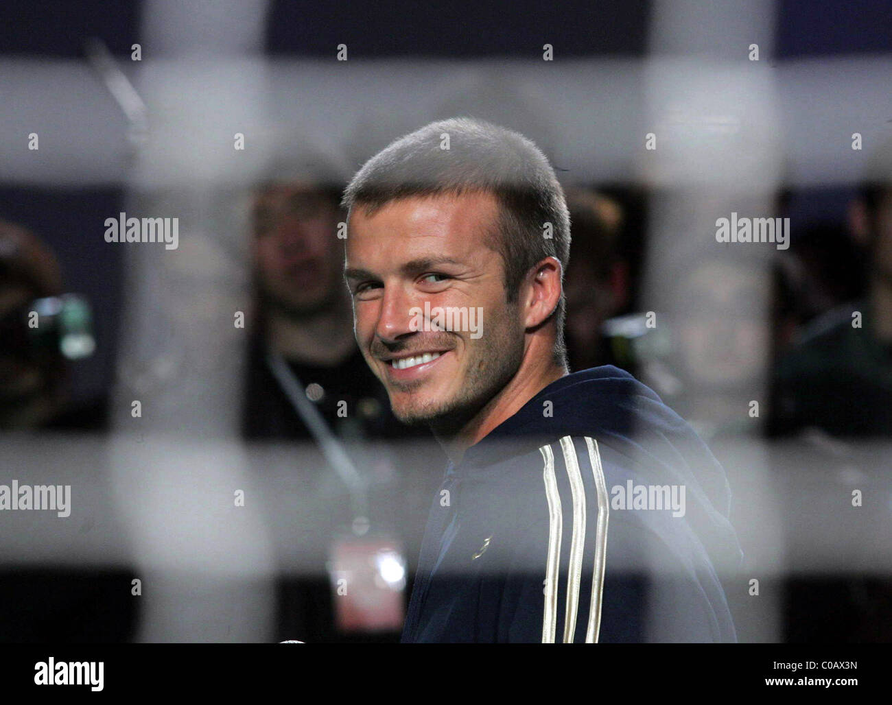 Los Angeles Galaxy midfielder David Beckham at a special training ...
