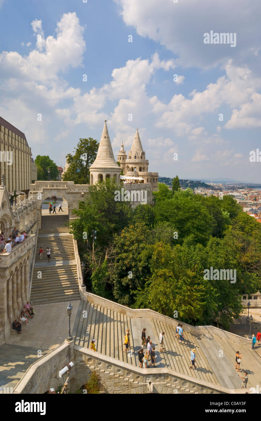 Fishermen's Bastion and steps Budapest, Hungary, Europe, EU Stock Photo ...