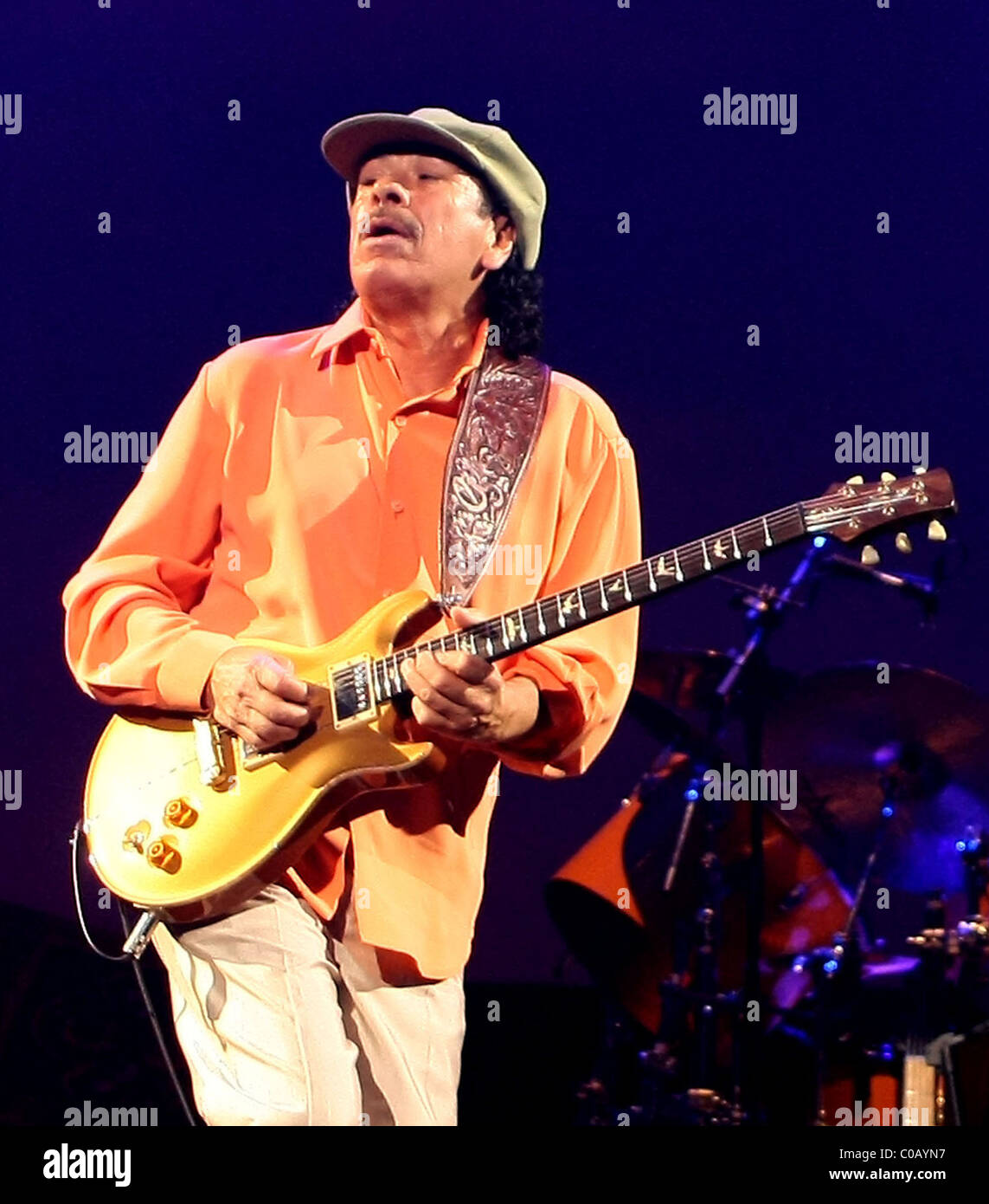 Carlos Santana performing live on stage at The Joint inside The Hard ...