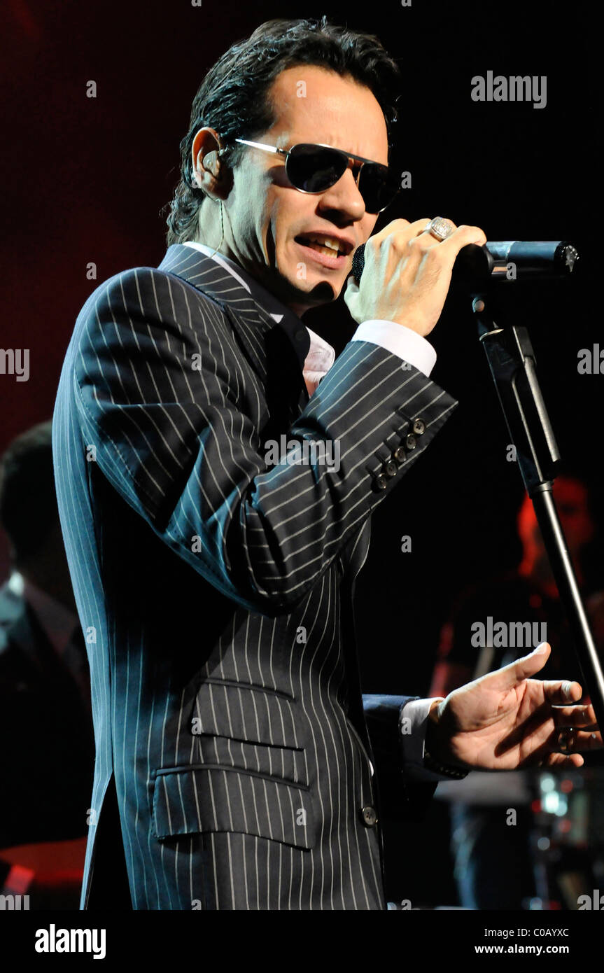 Marc Anthony performing live at the Gibson Amphitheatre at Universal ...