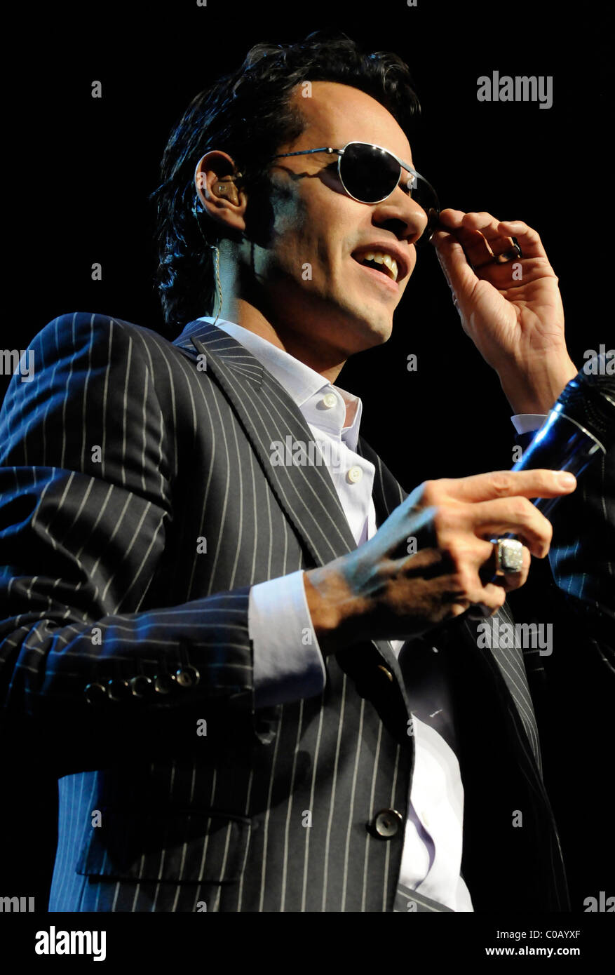 Marc Anthony performing live at the Gibson Amphitheatre at Universal ...