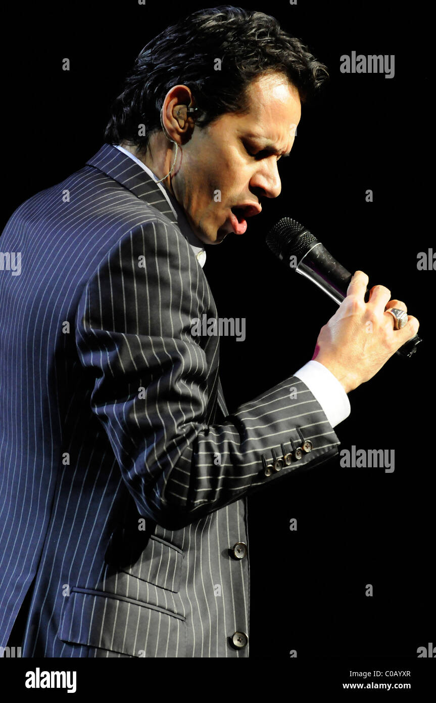 Marc Anthony performing live at the Gibson Amphitheatre at Universal ...