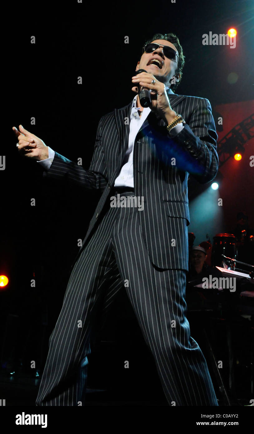Marc Anthony performing live at the Gibson Amphitheatre at Universal ...