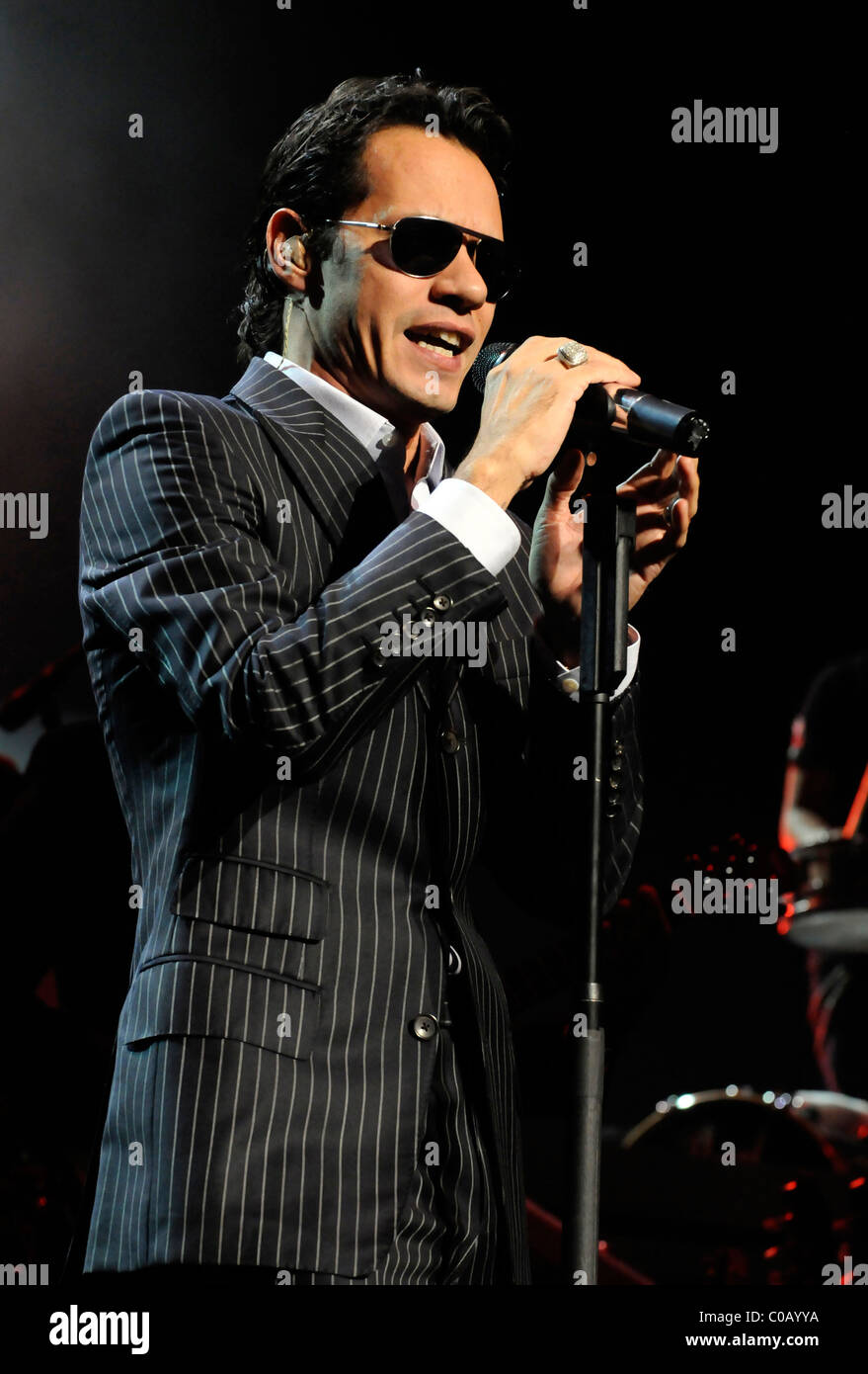 Marc Anthony performing live at the Gibson Amphitheatre at Universal ...