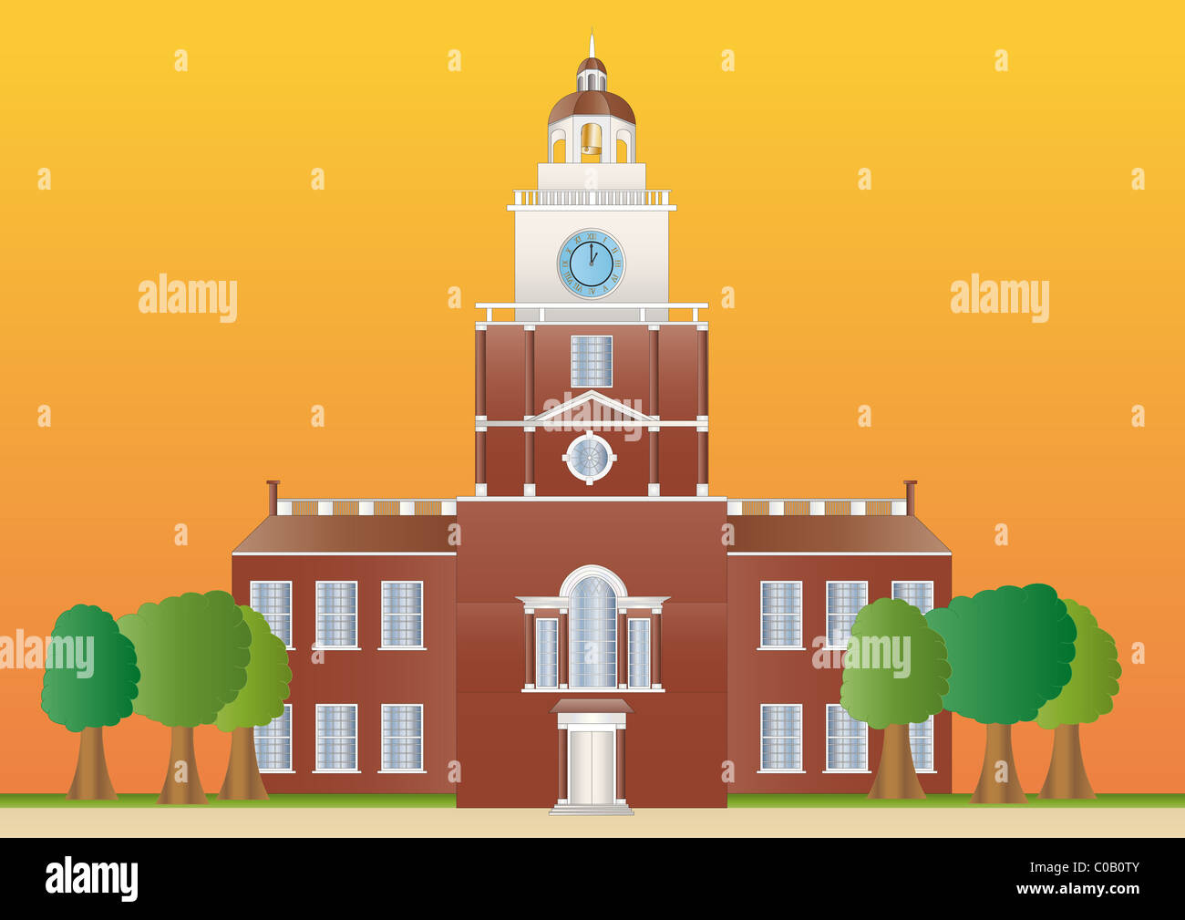 Independence hall philadelphia sunset hi-res stock photography and ...