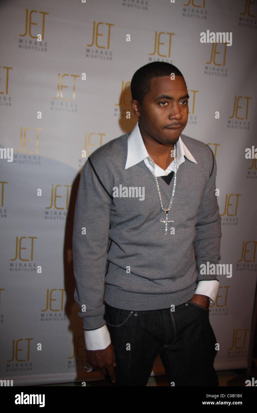 Rapper Nas aka Nasir Jones at JET Nightclub in the Mirage Hotel and ...