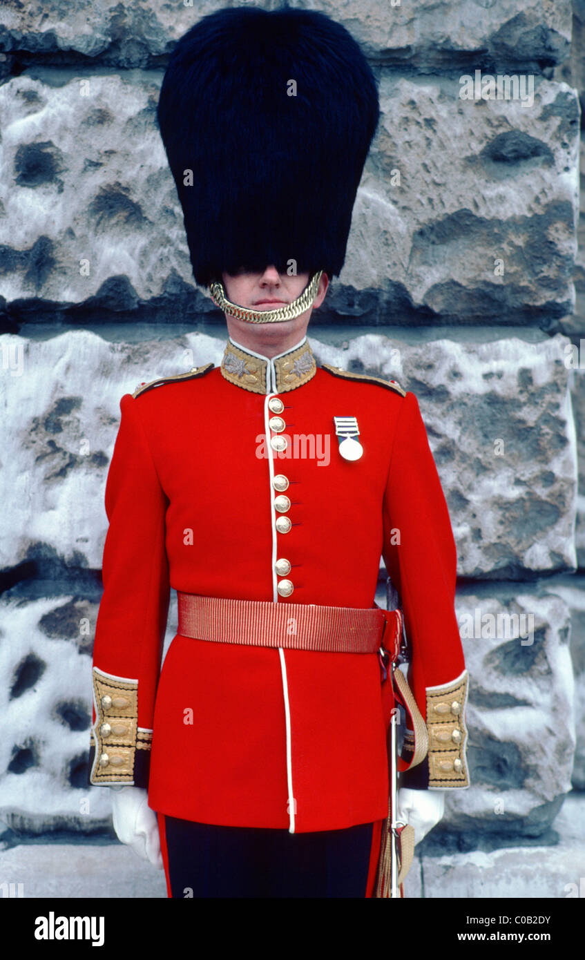 Guardsman standing to attention Stock Photo - Alamy