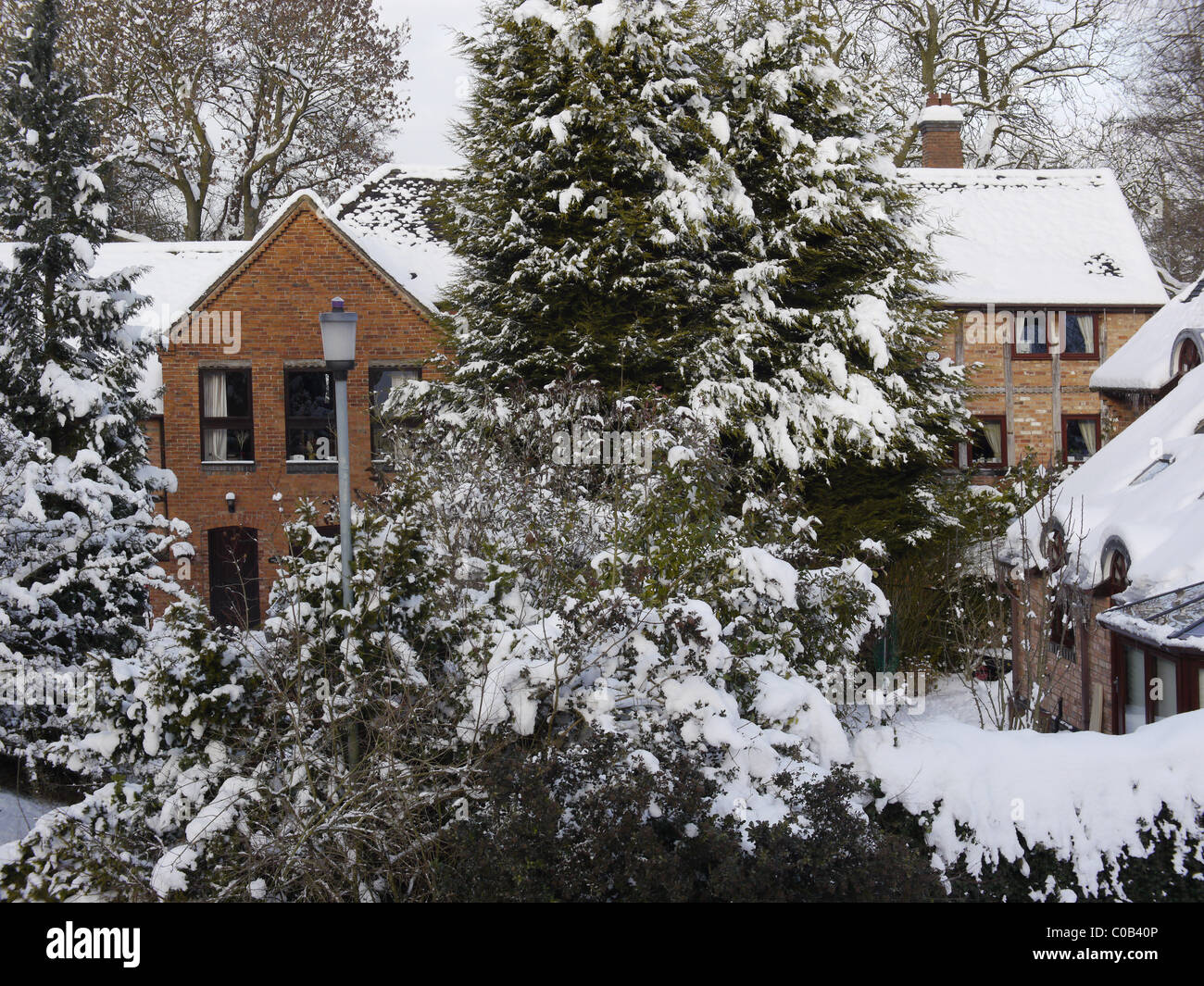 village winter snow Stock Photo - Alamy