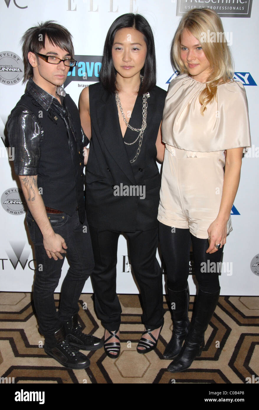 Christian Sirano, Victorya Hong and model "Project Runway" Season 4 ...