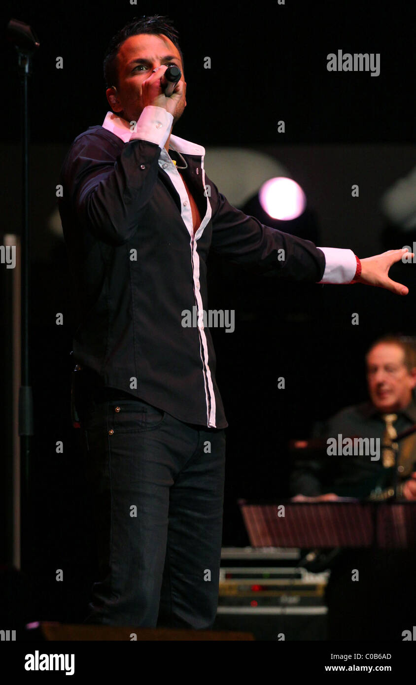 Peter Andre performing live at 'Born Free: Wild And Live' charity gala ...