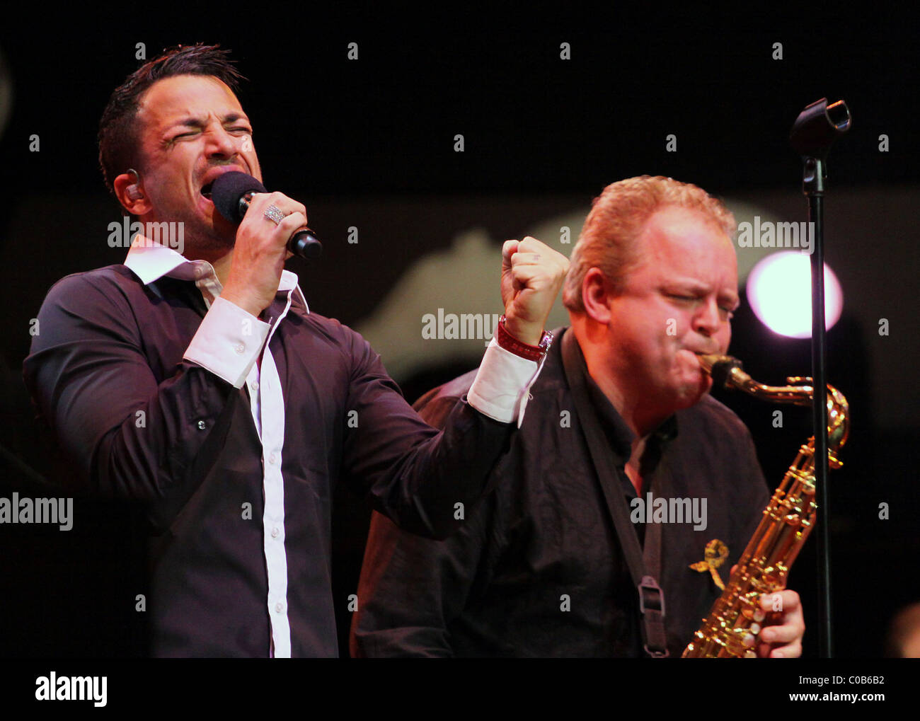 Peter Andre performing live at 'Born Free: Wild And Live' charity gala ...