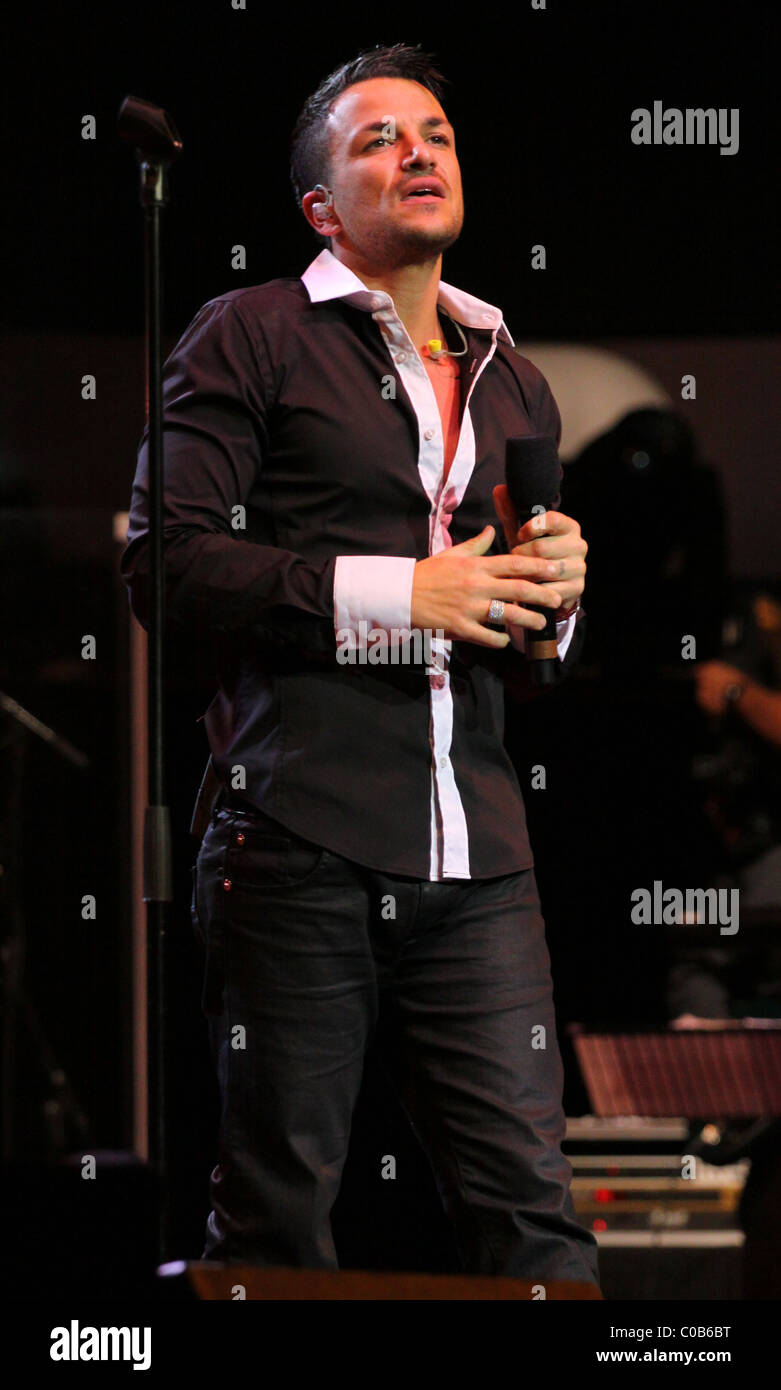 Peter Andre performing live at 'Born Free: Wild And Live' charity gala ...