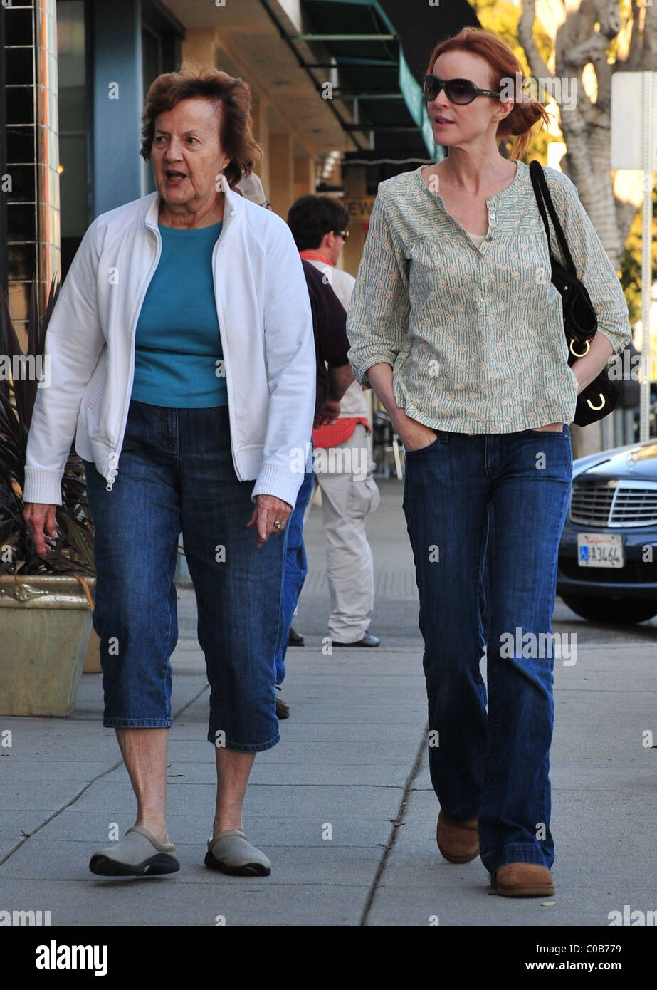Marcia Cross and her mother out shopping in Santa Monica Los Angeles ...