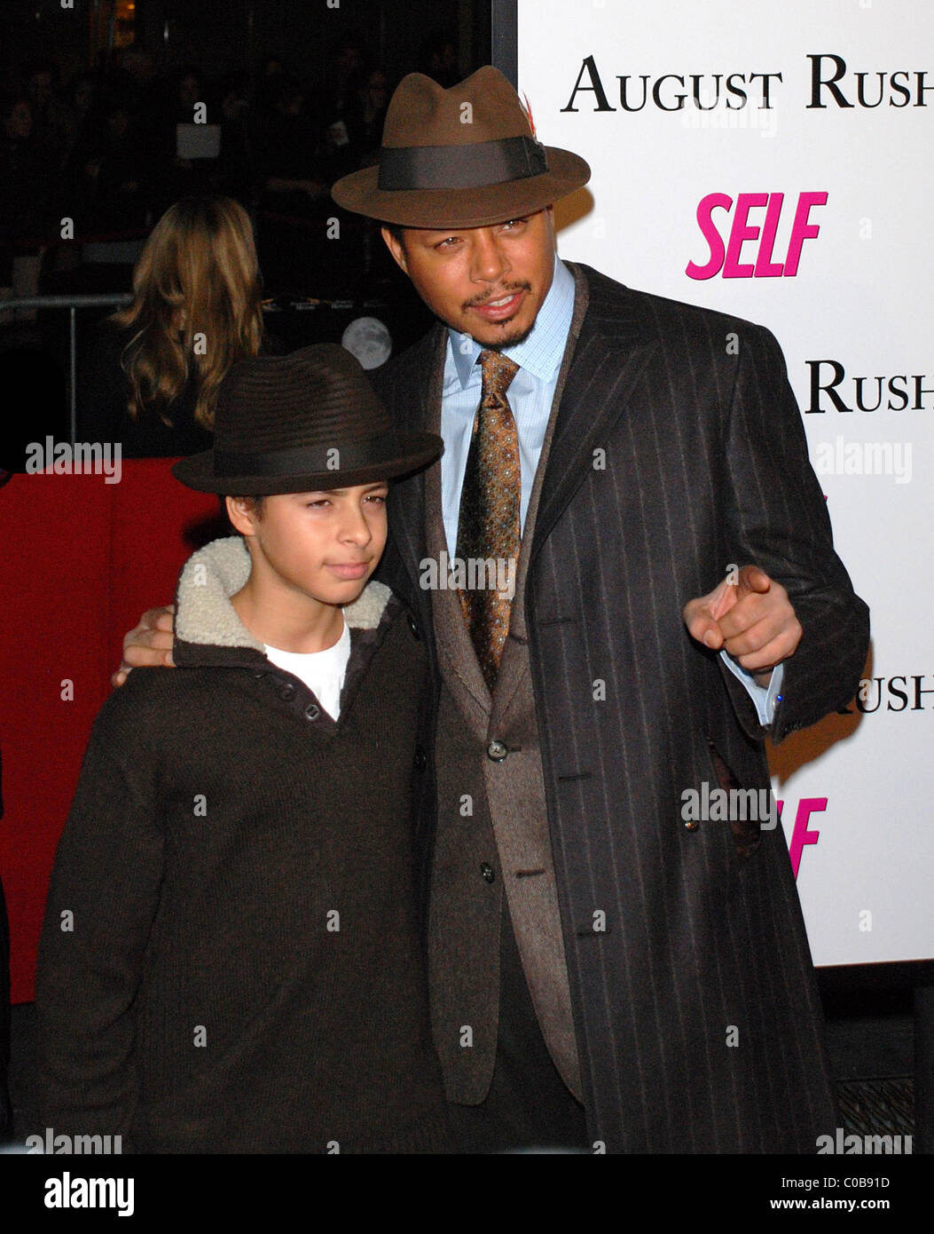 Terrence Howard Premiere of 'August Rush' held at the Ziegfield Theater ...