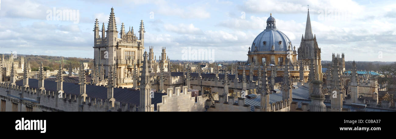 The Oxford skyline-dreaming spires-with Bodlean Library in foreground ...