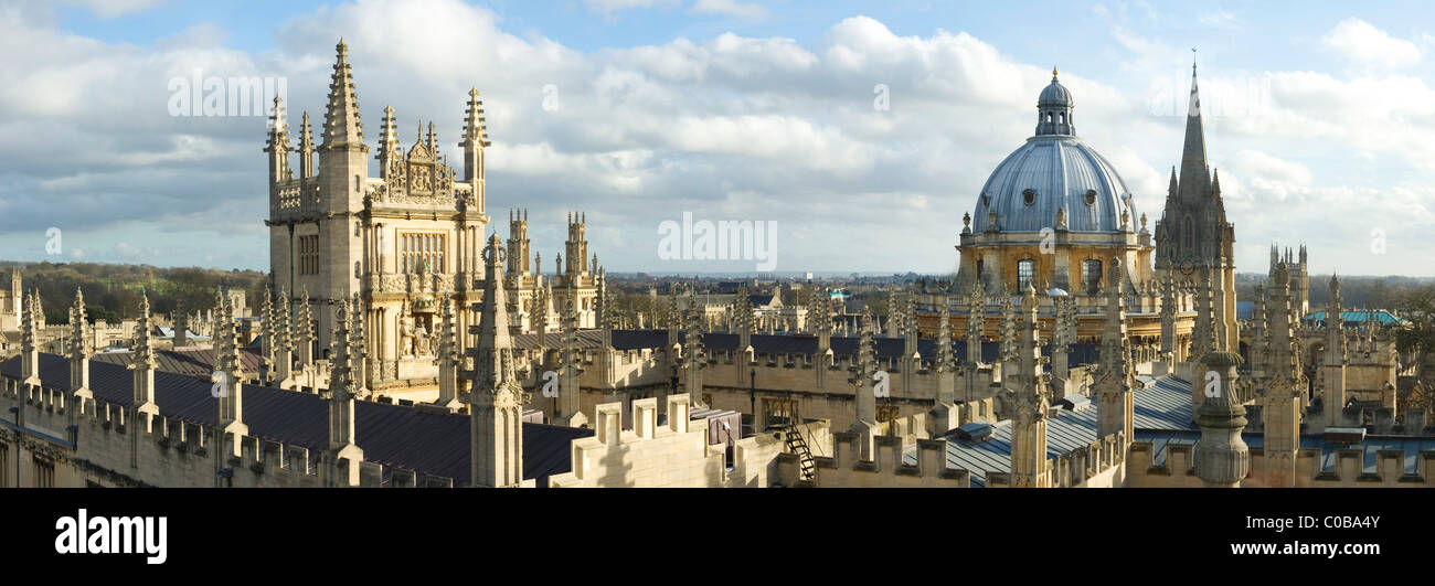 The Oxford skyline-dreaming spires-with Bodlean Library in foreground ...