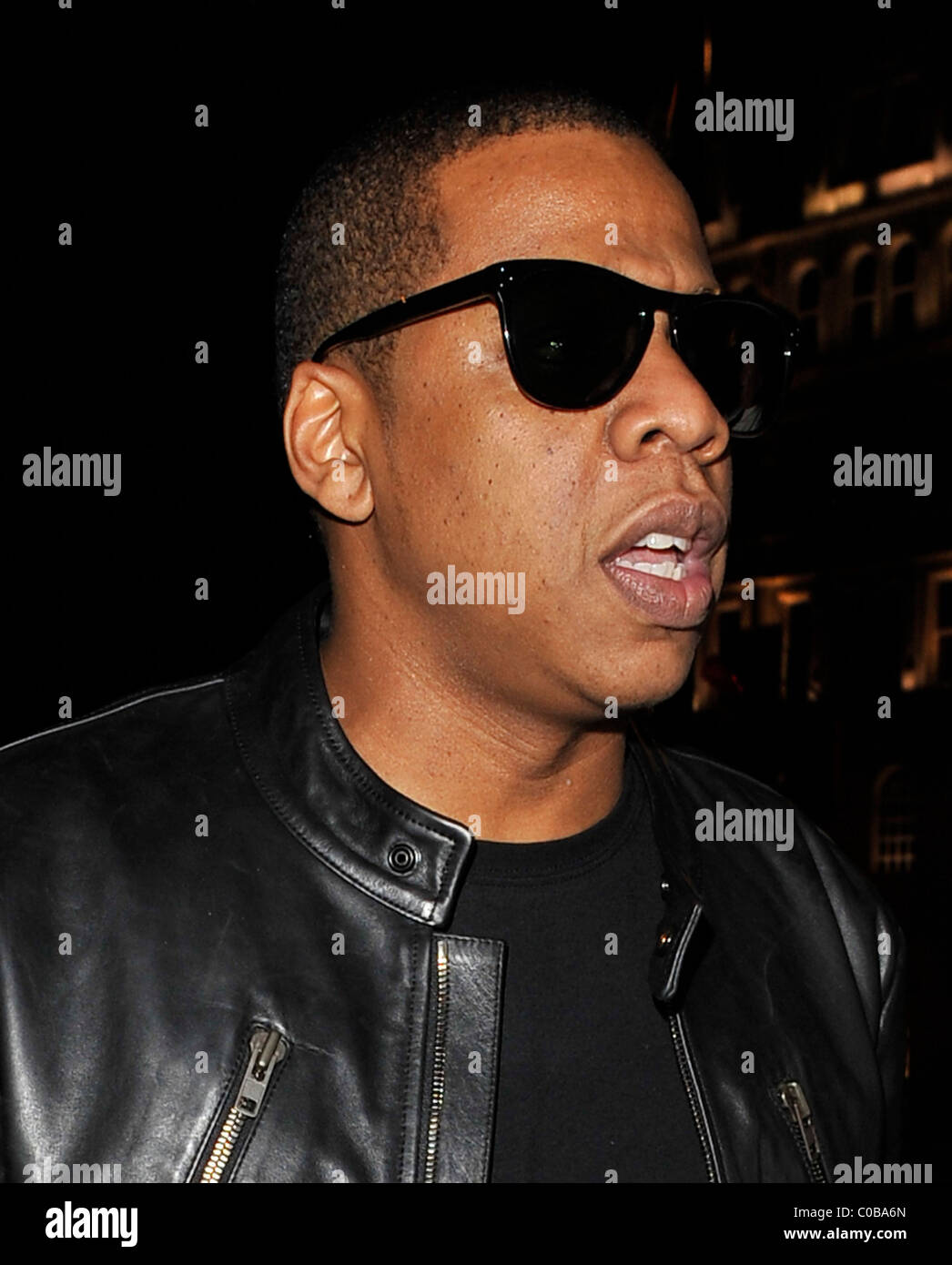 Jay-Z arriving back at his hotel after a night out at at Whisky Mist ...