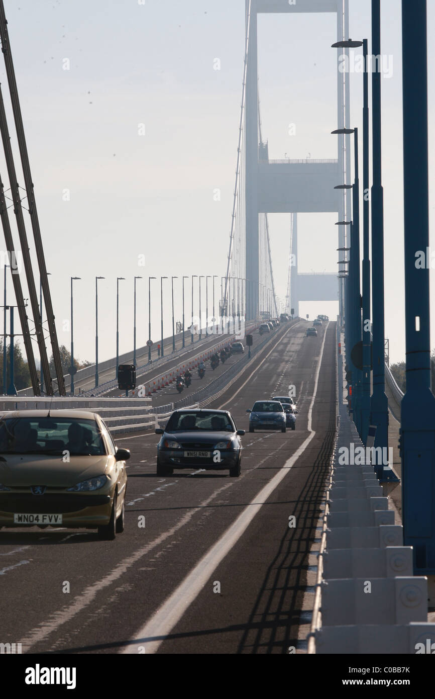 M48 Severn Bridge river crossing via the famous suspension bridge ...