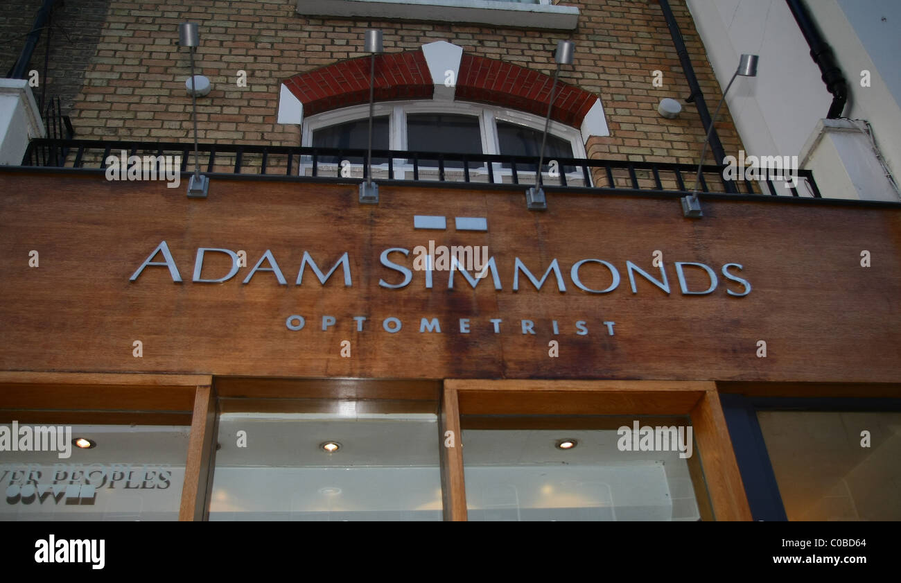 Adam Simmonds Optometrist London, England - 17.11.09 Stock Photo - Alamy