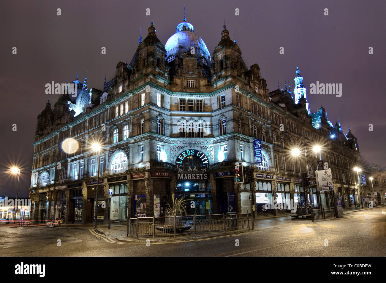 Leeds City Market Buildings Stock Photo - Alamy
