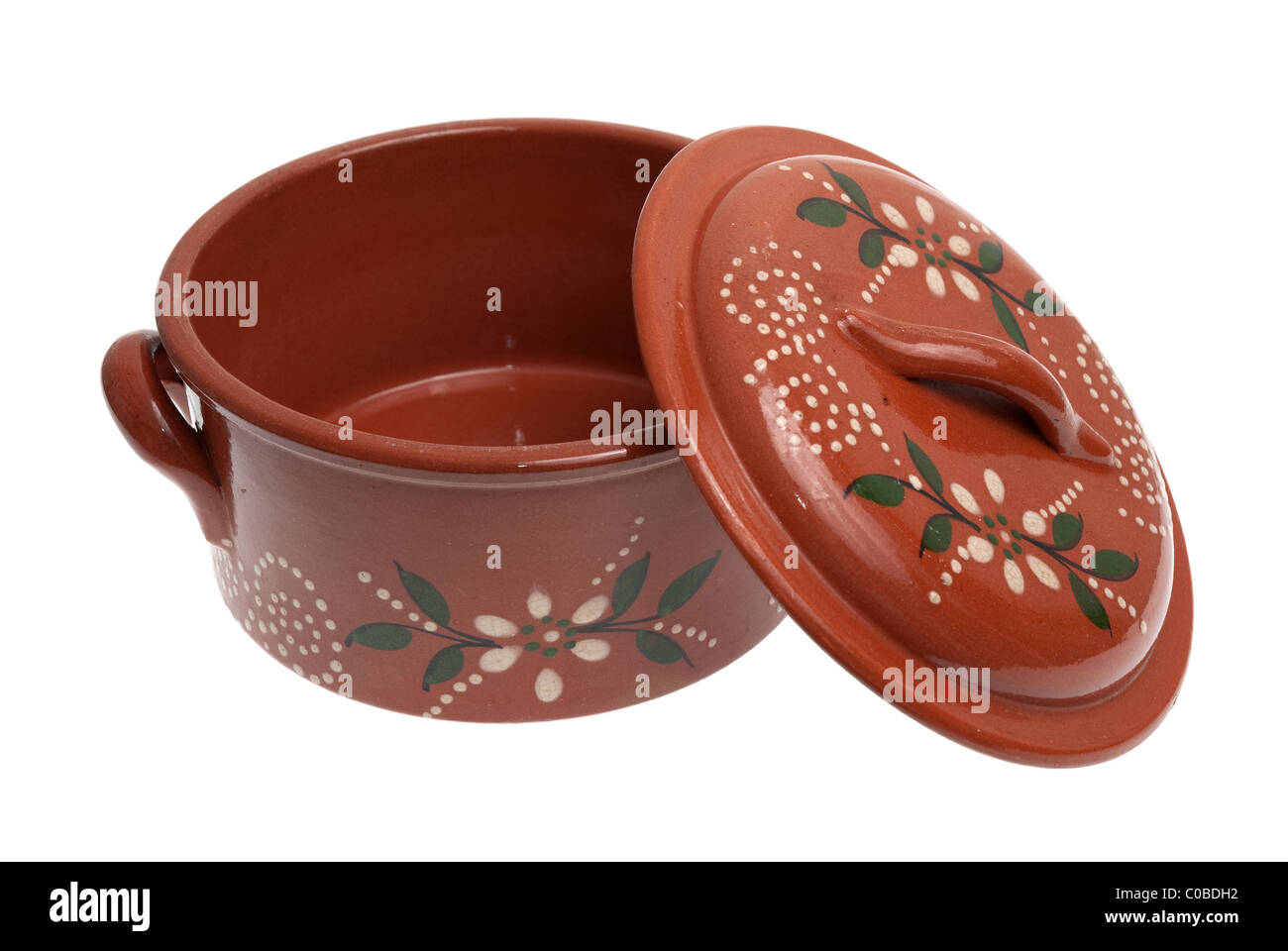 Clay pot for cooking isolated on white background Stock Photo - Alamy