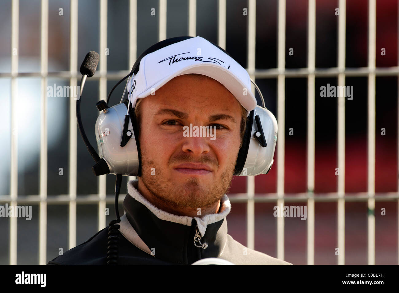 Portrait of german Formula One driver Nico Rosberg, Mercedes GP, Feb ...