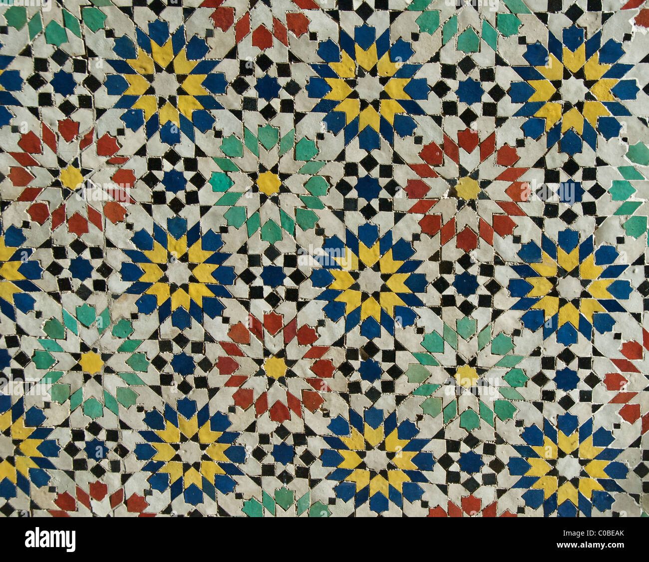 Mosaic tile pattern, Morocco Stock Photo - Alamy