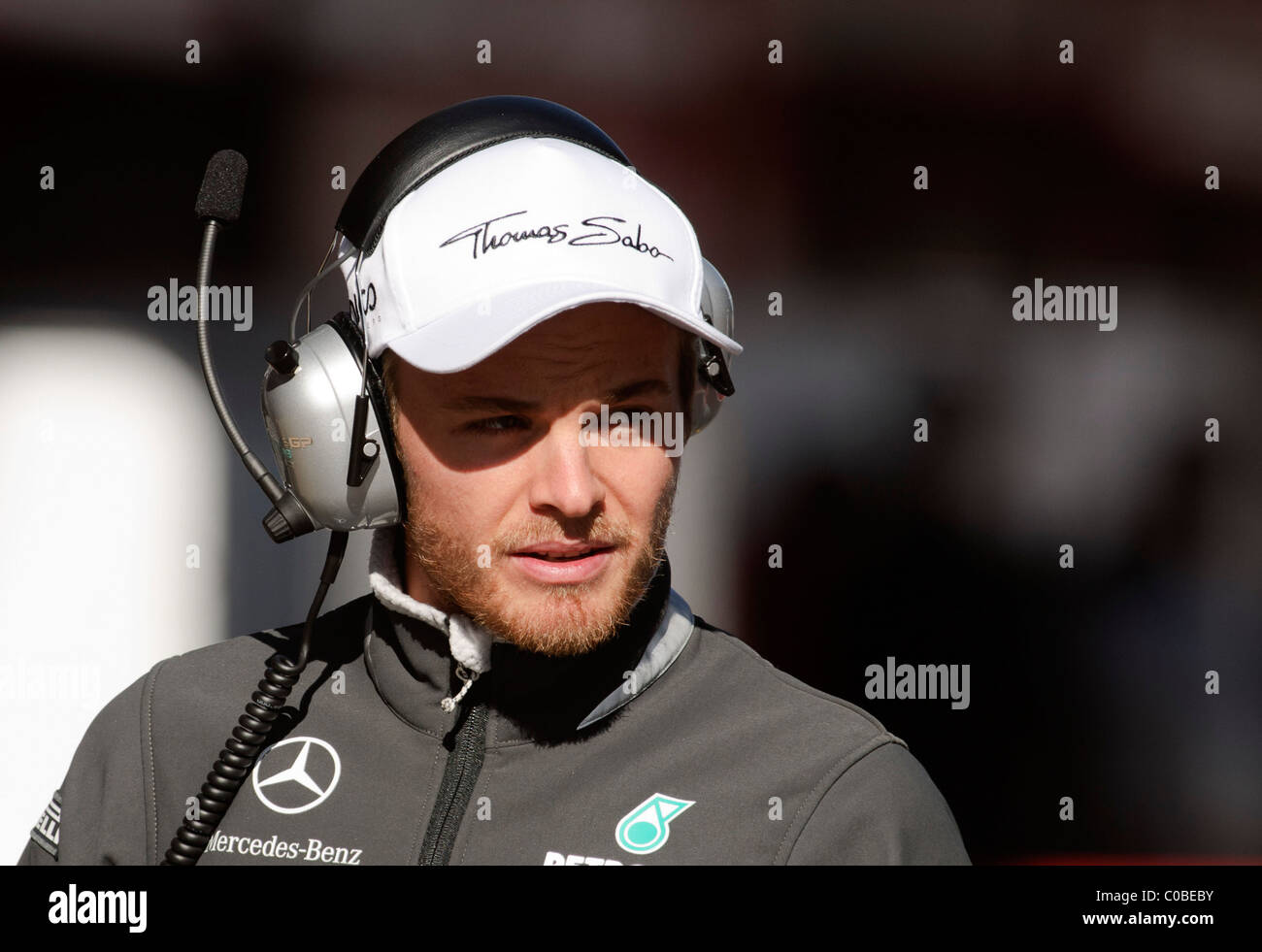 Portrait of german Formula One driver Nico Rosberg, Mercedes GP, Feb ...