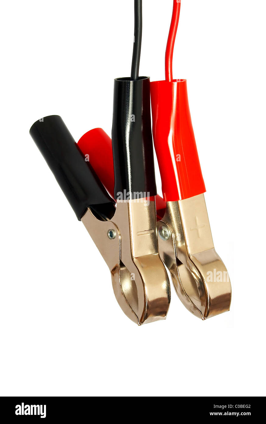 Clips for a recharge of storage batteries Stock Photo - Alamy