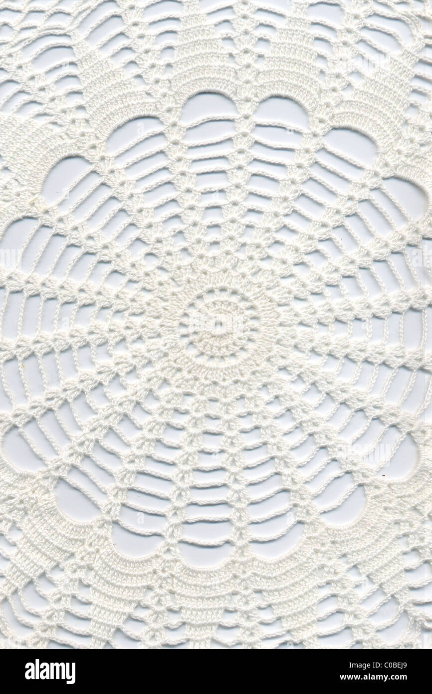 Hand made crocheted doily Stock Photo - Alamy