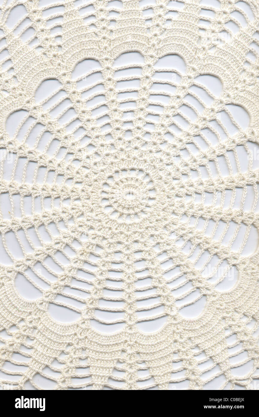Hand made crocheted doily Stock Photo - Alamy