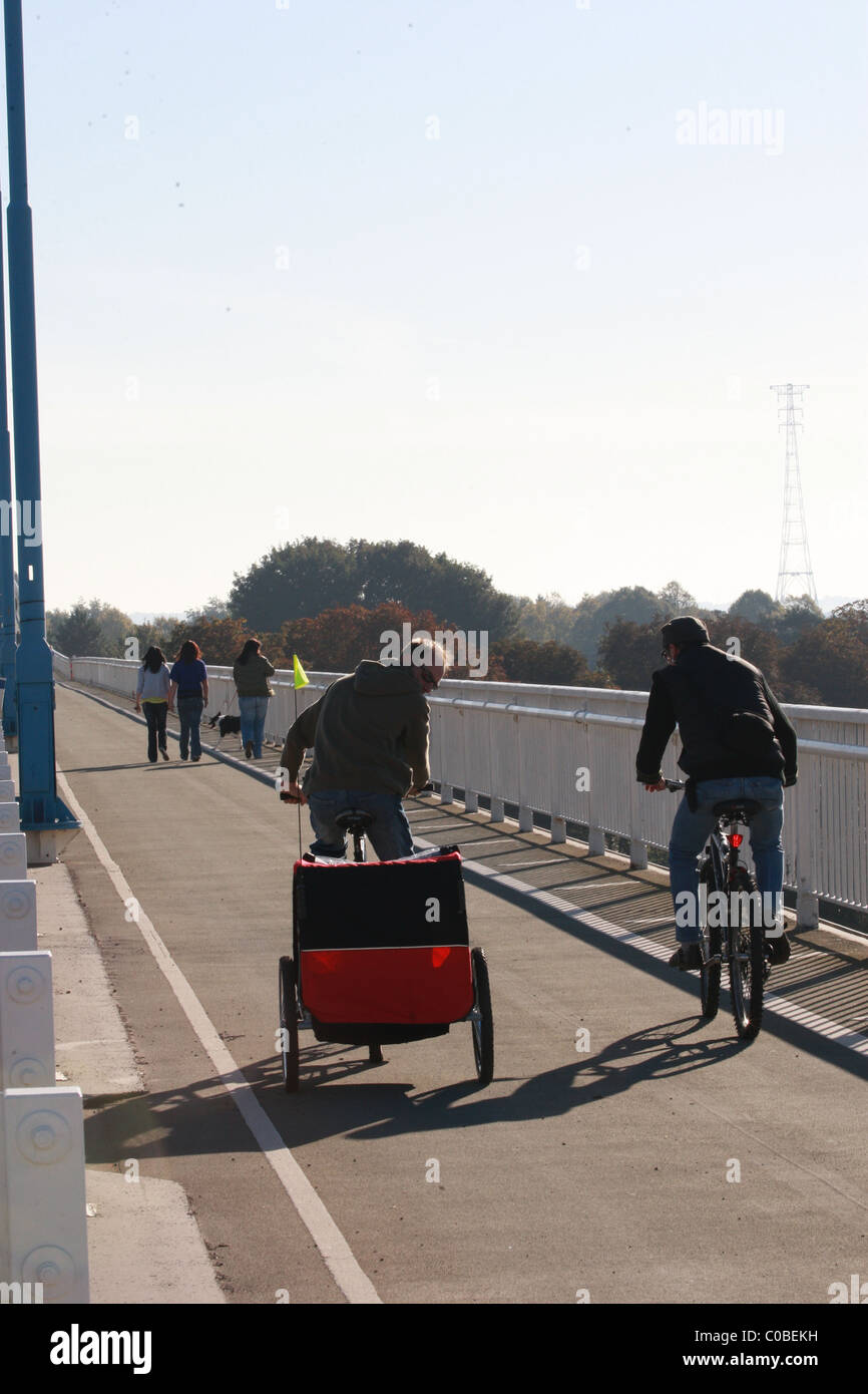M48 Severn Bridge river crossing via the famous suspension bridge ...