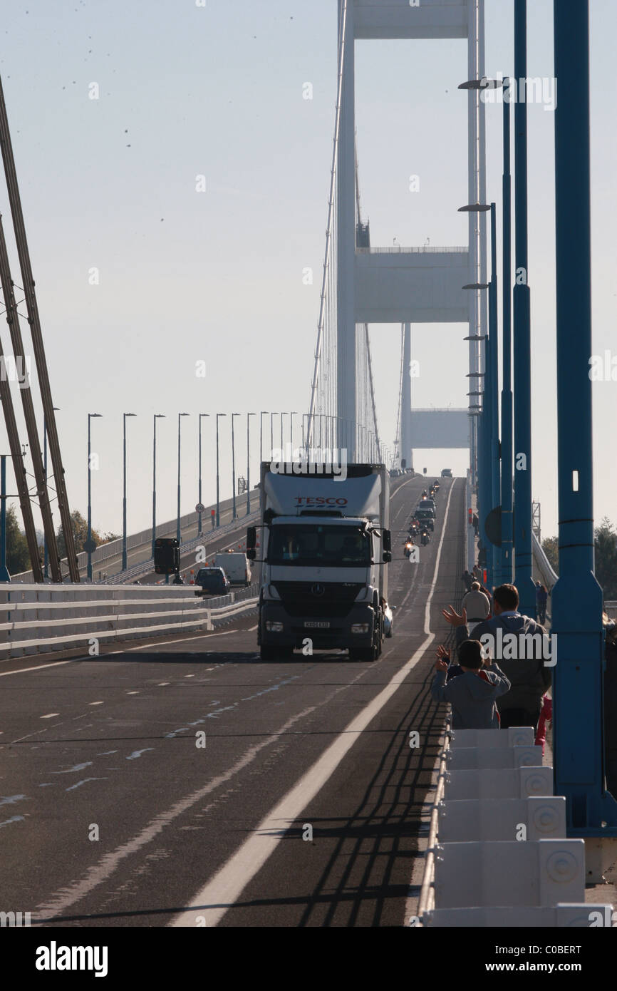 M48 Severn Bridge river crossing via the famous suspension bridge ...