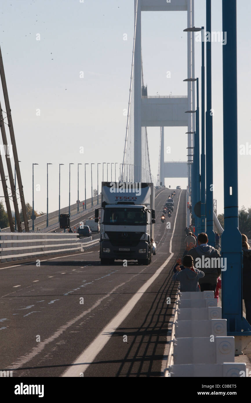 M48 Severn Bridge river crossing via the famous suspension bridge ...