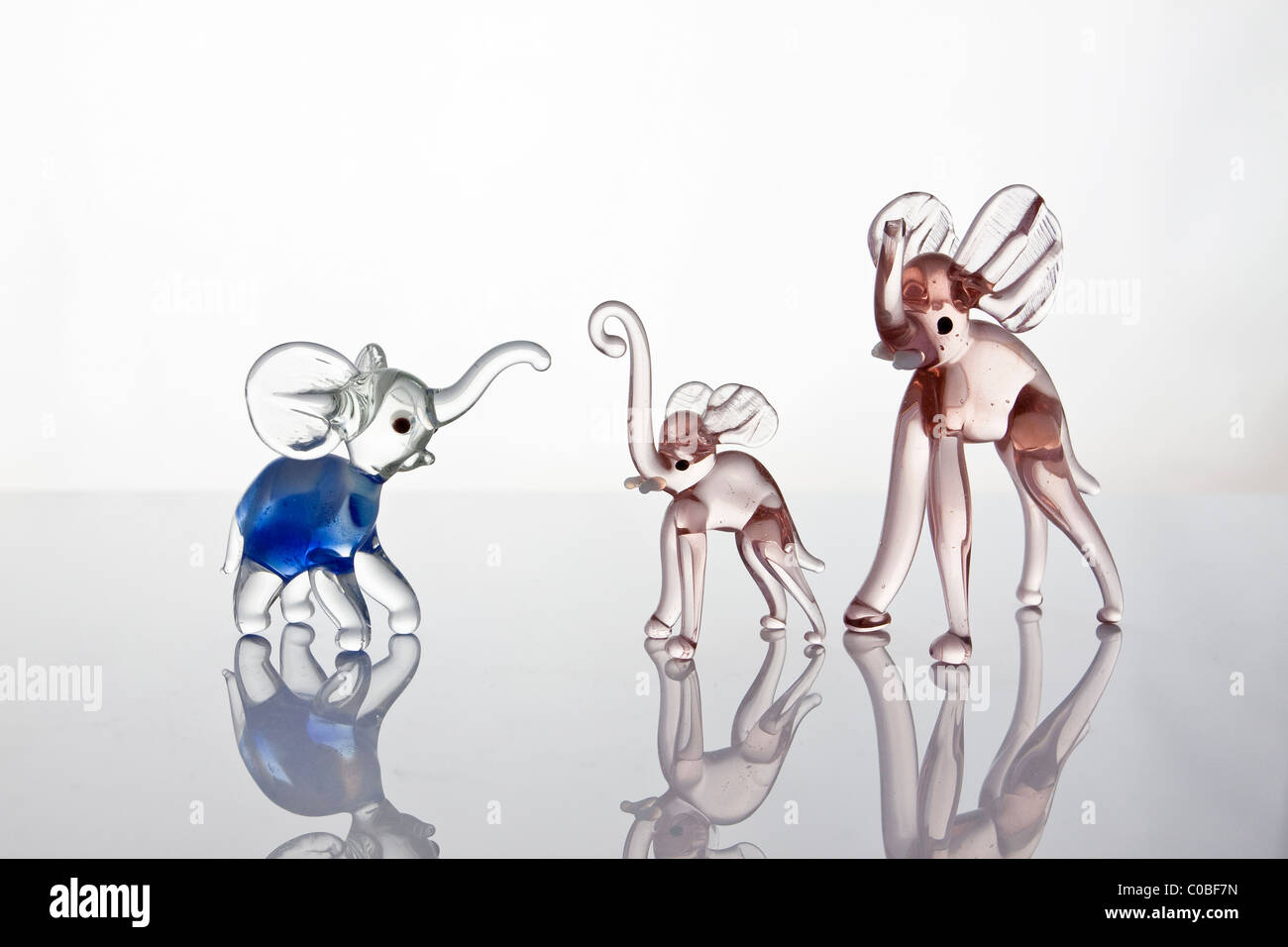 Glass animal sculptures for the 60s and 70s Stock Photo - Alamy