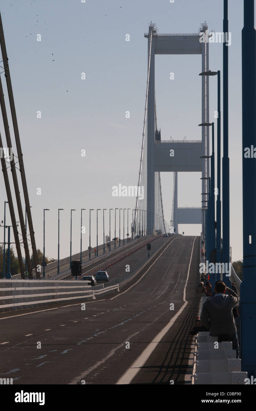 M48 Severn Bridge river crossing via the famous suspension bridge ...