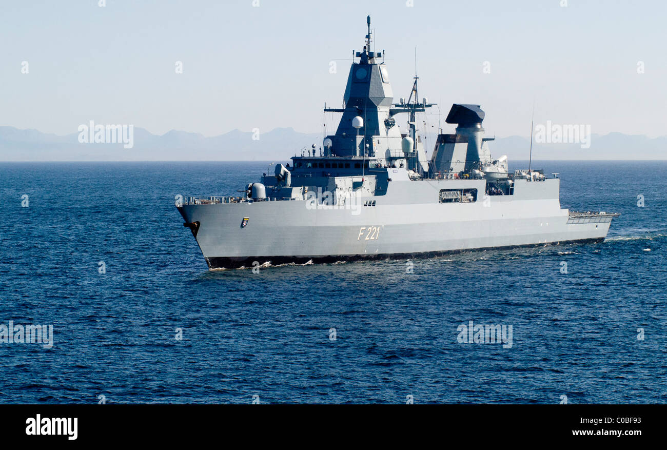 German navy air defense frigate FGS Hessen Stock Photo - Alamy