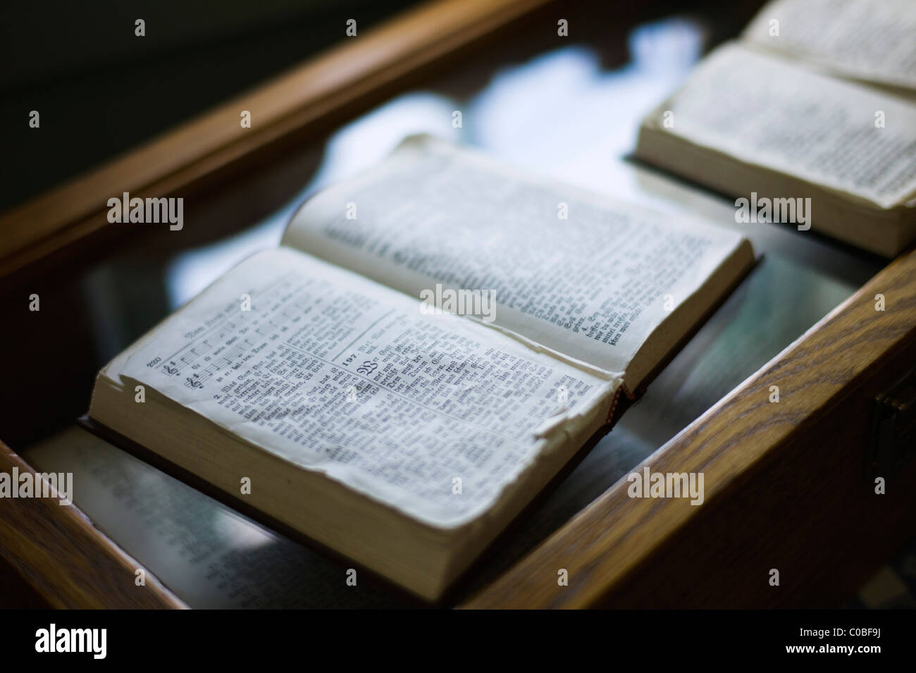 Amish prayer book in German at the Amish Village Lancaster County ...