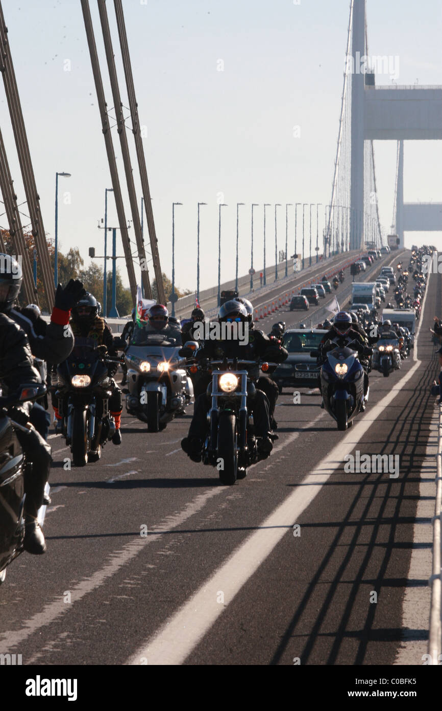 The annual Hoggin the Bridge event sees hundreds of bikers crossing the ...