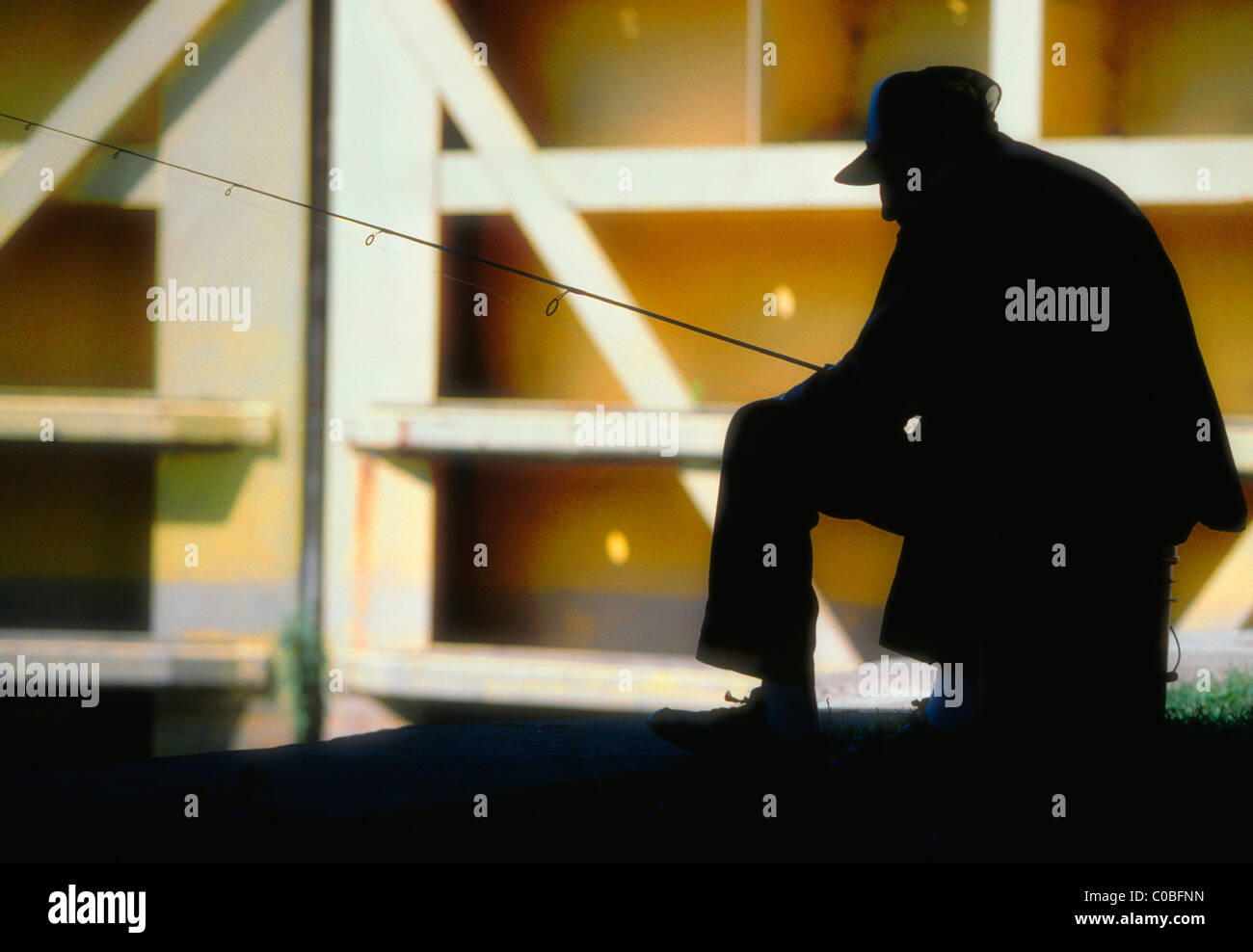 Man on lock gate hi-res stock photography and images - Alamy