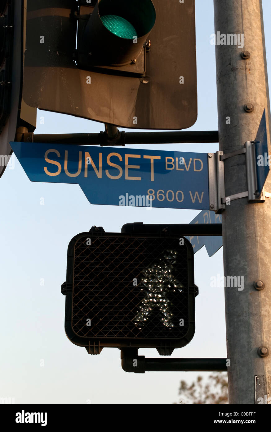 Sunset Boulevard street sign in Los Angeles, California Stock Photo - Alamy