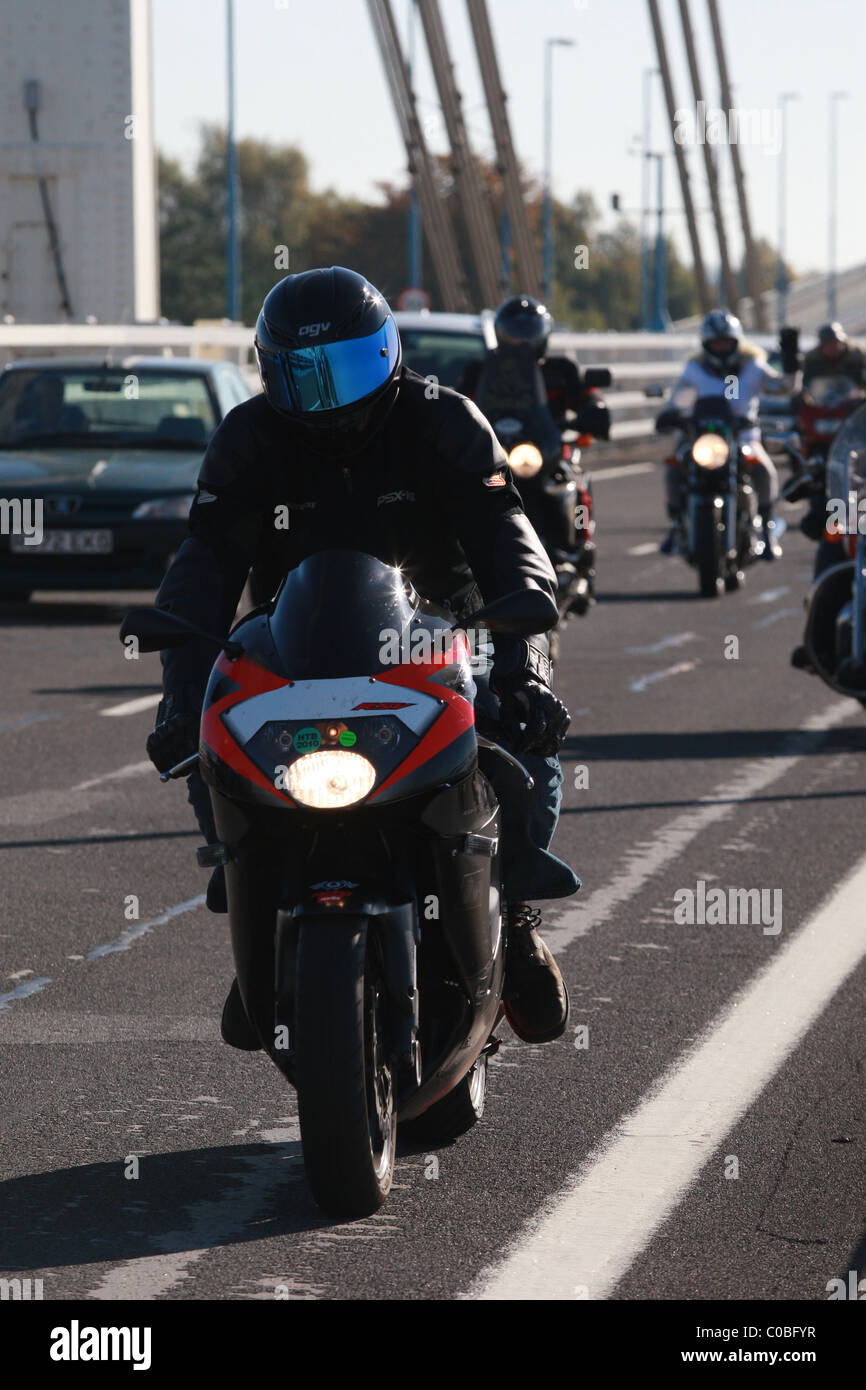 The annual Hoggin the Bridge event sees hundreds of bikers crossing the ...
