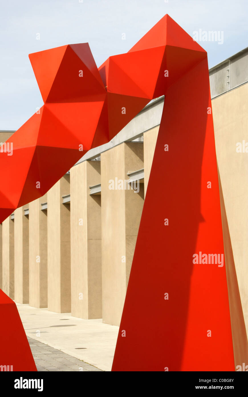 Abstract metal sculpture in front of The Lightcatcher building, Whatcom ...