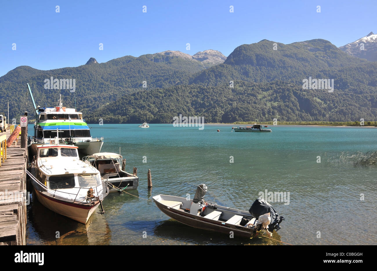 Andes mountains with todos los santos lake High Resolution Stock ...